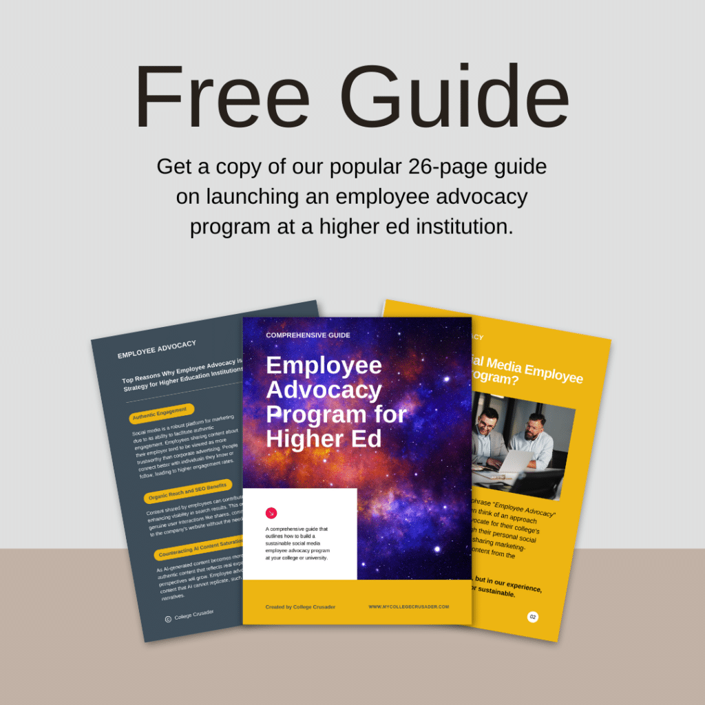 Free Employee Advocacy Guide for Higher Education – College Crusader ...